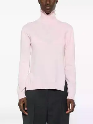 JIL SANDER Ribbed-hem Turtleneck Sweater - Pink