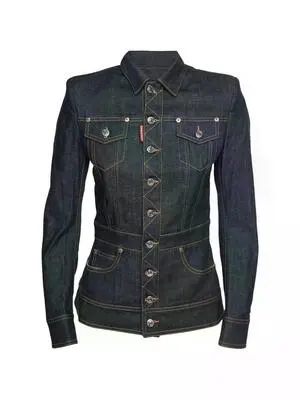 Dsquared2 Tailored-fit Button-down Denim Jacket - Blue