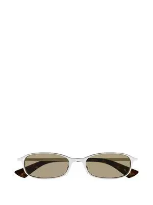 Saint Laurent Mia Oval-frame Sunglasses - Silver