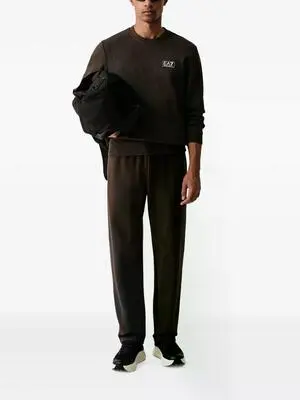 EA7 Logo-patch Ribbed Sweater