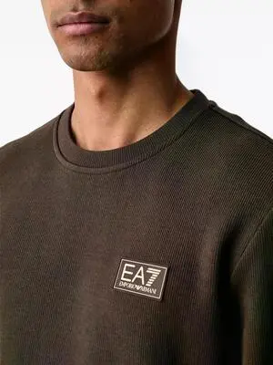EA7 Logo-patch Ribbed Sweater