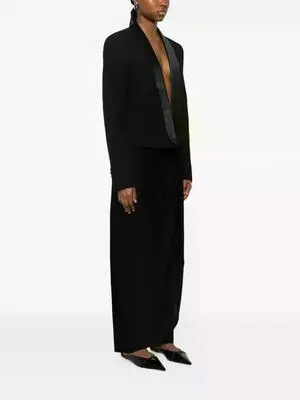 TOM FORD Shawl-lapel Cropped Tuxedo Jacket - Black