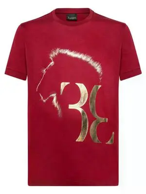BILLIONAIRE Lion-print Crew-neck T-shirt - Red
