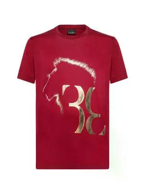 BILLIONAIRE Lion-print Crew-neck T-shirt - Red