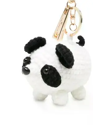 LA MILANESA Crochet-panda Bag Charm - White