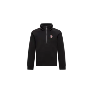 Moncler Half-zip Fleece Sweatshirt Black