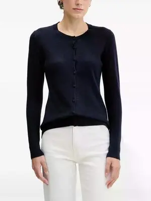 Sisley Button-up Knit Cardigan - Blue