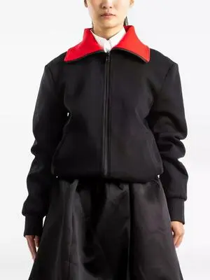 LII Reversible High-neck Bomber Jacket - Black