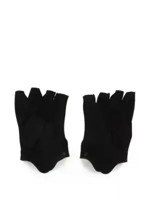 TROUBLED WATERS Slayer Fingerless Leather Gloves - Black