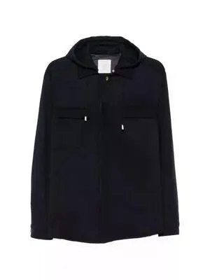 Eleventy Hooded Wool Jacket