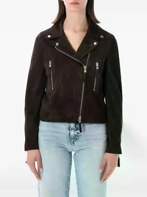 SWD BY S.W.O.R.D. Biker Suede Jacket - Brown