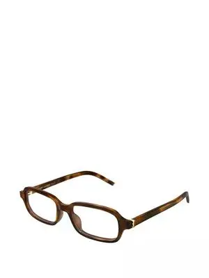 Saint Laurent Rectangle-frame Glasses - Brown