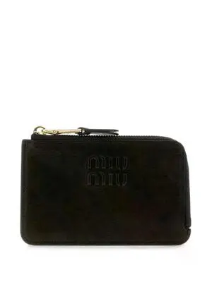 Miu Miu Nappa-leather Envelope Card Holder - Black