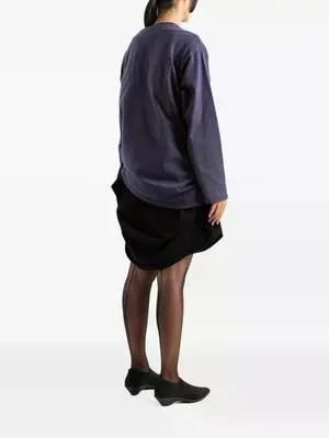 LII Long-sleeve Layered-effect Midi Dress