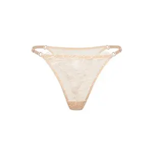 DARILY UNDERWEAR Neutrals Adjustable String Panties Panther Nude - Brown