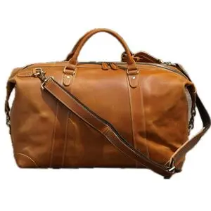 TOURI Classic Traveller Leather Duffel Light