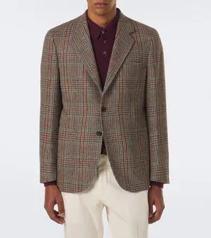 Rubinacci Checked Virgin Wool Blazer