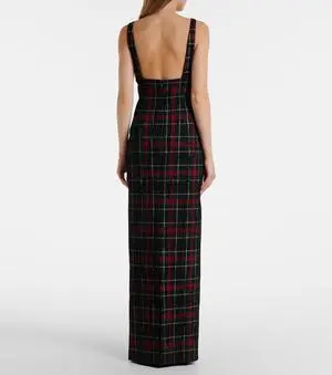 EMILIA WICKSTEAD Micheline Checked Maxi Dress