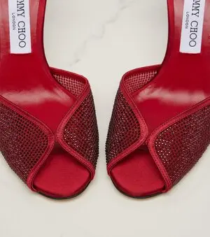 JIMMY CHOO Sacora Crystal-embellished Sandals