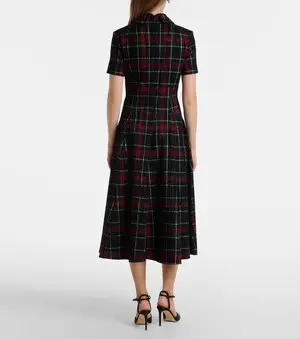 EMILIA WICKSTEAD Jody Checked Midi Dress