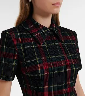 EMILIA WICKSTEAD Jody Checked Midi Dress