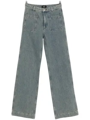 A.p.c. Victoria Jeans With Patch Pockets - Blue