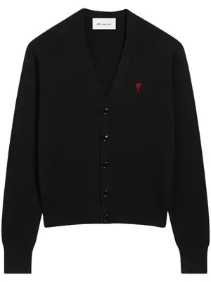 AMI Paris Merino's Wool Sweater - Black