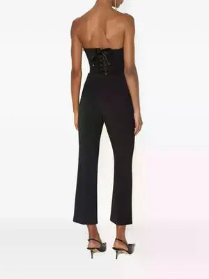 Elisabetta Franchi Top In Lightweight Crêpe Fabric With Feathers - Black