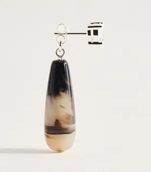 Completedworks Cubic Zirconia And Banded Agate Drop Earrings