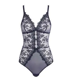 Simone Perele Lace Passion Bodysuit - Blue