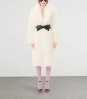 Valentino Garavani Fur Bow-belt Coat