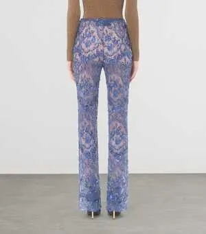 Valentino Garavani Lace Sequinned Flared Trousers