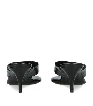 Alaïa Croc-embossed Leather Infra Thong Mules 55
