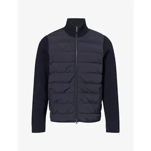 Orlebar Brown Terrence Hybrid Merino-wool And Down Funnel Jacket - Night Iris