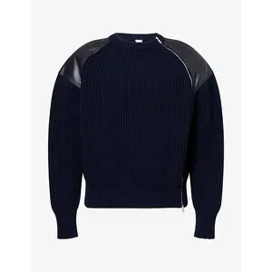 Bottega Veneta Rib Knit Zipped Wool And Cashmere Cardigan - Azurite