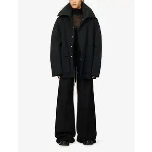 Rick Owens Bela Drawstring Wide-leg Wool Trousers