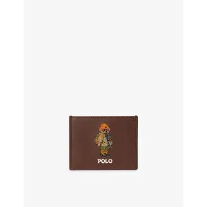 Polo Ralph Lauren Polo Bear-embroidered Leather Card Holder
