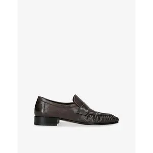 THE ROW Soft Leather Loafers - Brown