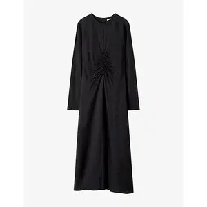 JOSEPH Aurora Leopard-jacquard Woven Maxi Dress