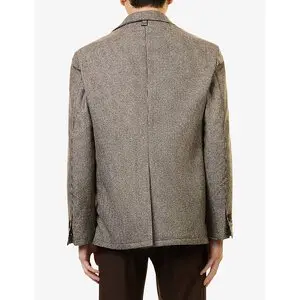 Corneliani Dogtooth Bib Wool Blazer