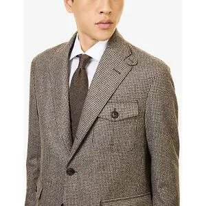Corneliani Dogtooth Bib Wool Blazer