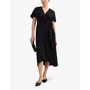 PHASE EIGHT Julissa Wrap-front Woven Midi Dress