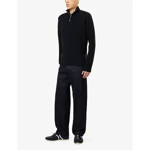 Orlebar Brown Lennard Half-zip Ribbed Merino-wool Jumper