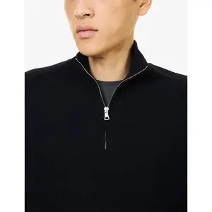Orlebar Brown Lennard Half-zip Ribbed Merino-wool Jumper