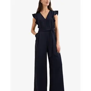 PHASE EIGHT Kallie Wide-leg Woven Jumpsuit