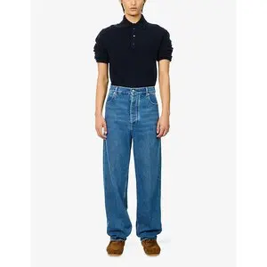 Bottega Veneta Washed Wide-leg Cotton Denim Jeans