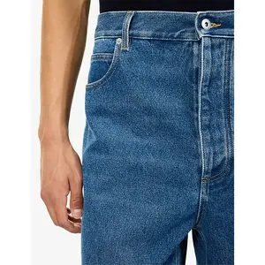 Bottega Veneta Washed Wide-leg Cotton Denim Jeans