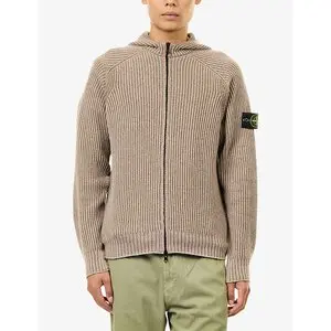 Stone Island Reversible Full-zip Wool Cashmere Hoodie