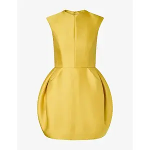 MALINA Debra Balloon-skirt Woven Mini Dress
