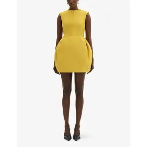 MALINA Debra Balloon-skirt Woven Mini Dress